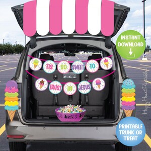 Printable Trunk or Treat Decorations - Ice Cream Trunk or Treat - Etsy