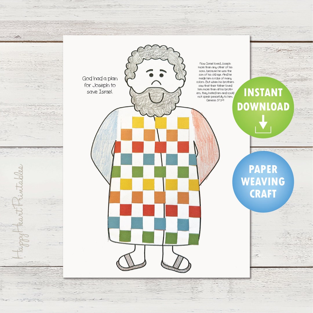 Joseph's Coat of Many Colors Paper Weaving Craft - Etsy