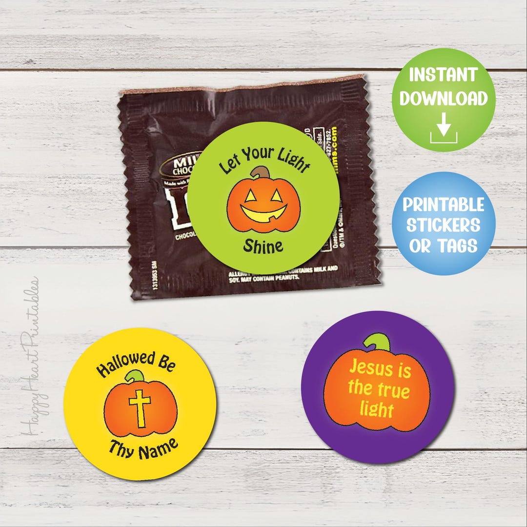Halloween Religious Tags - Stickers - Cupcake Toppers - Printable ...