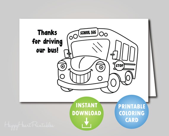 Bus Driver Thank You Card Bus Driver Appreciation | Etsy