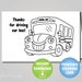 Bus Driver Thank You Card Bus Driver Appreciation - Etsy
