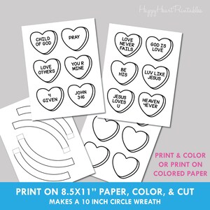 Christian Conversation Heart Wreath Craft - Etsy