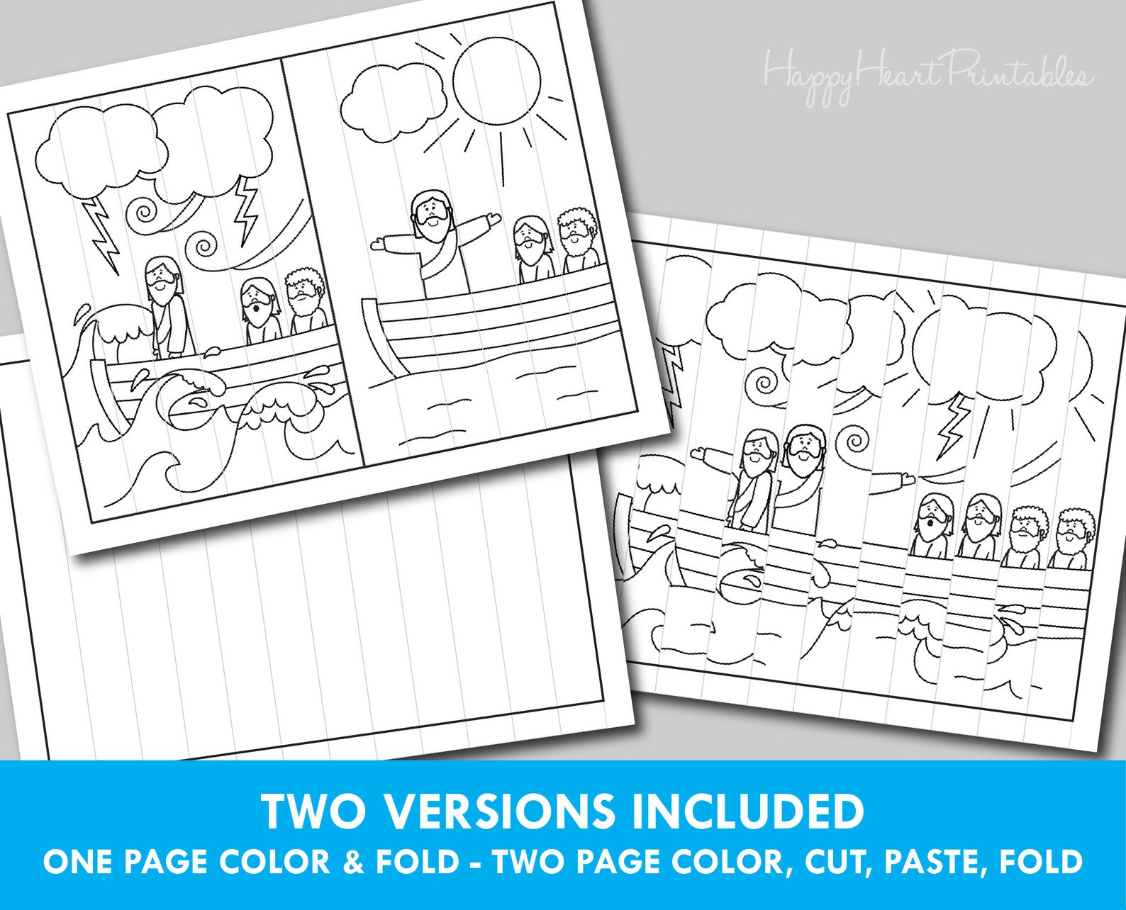 Jesus Calms the Storm Fan Fold Craft - Etsy