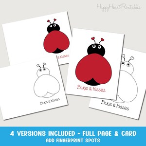 Lady Bug Valentine's Day Craft or Card - Etsy