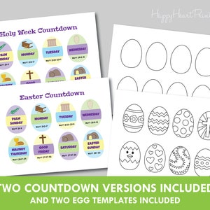 Holy Week Countdown - Christian Easter Countdown - Etsy