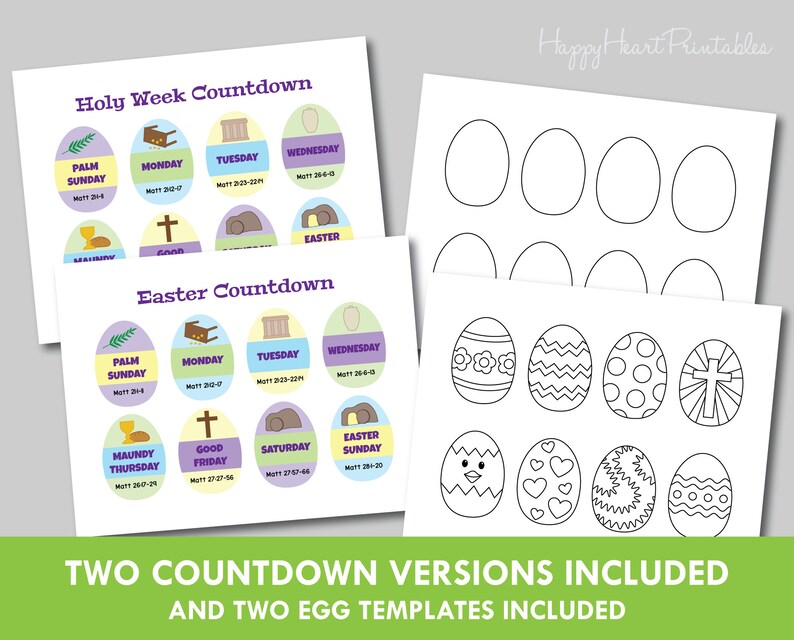 Holy Week Countdown Christian Easter Countdown - Etsy