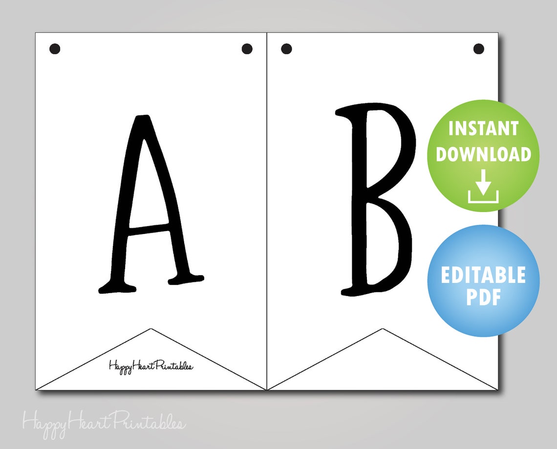 Editable Banner Pattern Printable Banner Template DIY Flag - Etsy
