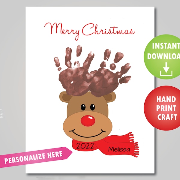 Christmas Handprint - Etsy