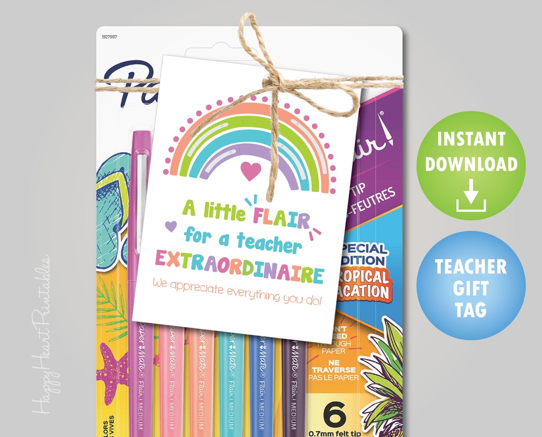 Teacher Pen Gift Tag - Etsy