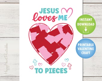 Custom God Loves Me Craft Jesus Loves Me to Pieces Craft for Kid ...