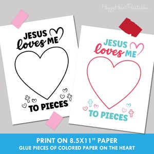 Jesus Loves Me to Pieces - Christian Valentine's Day Craft - Etsy