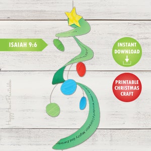 Christmas Tree Spiral Craft With Bible Verse - Etsy