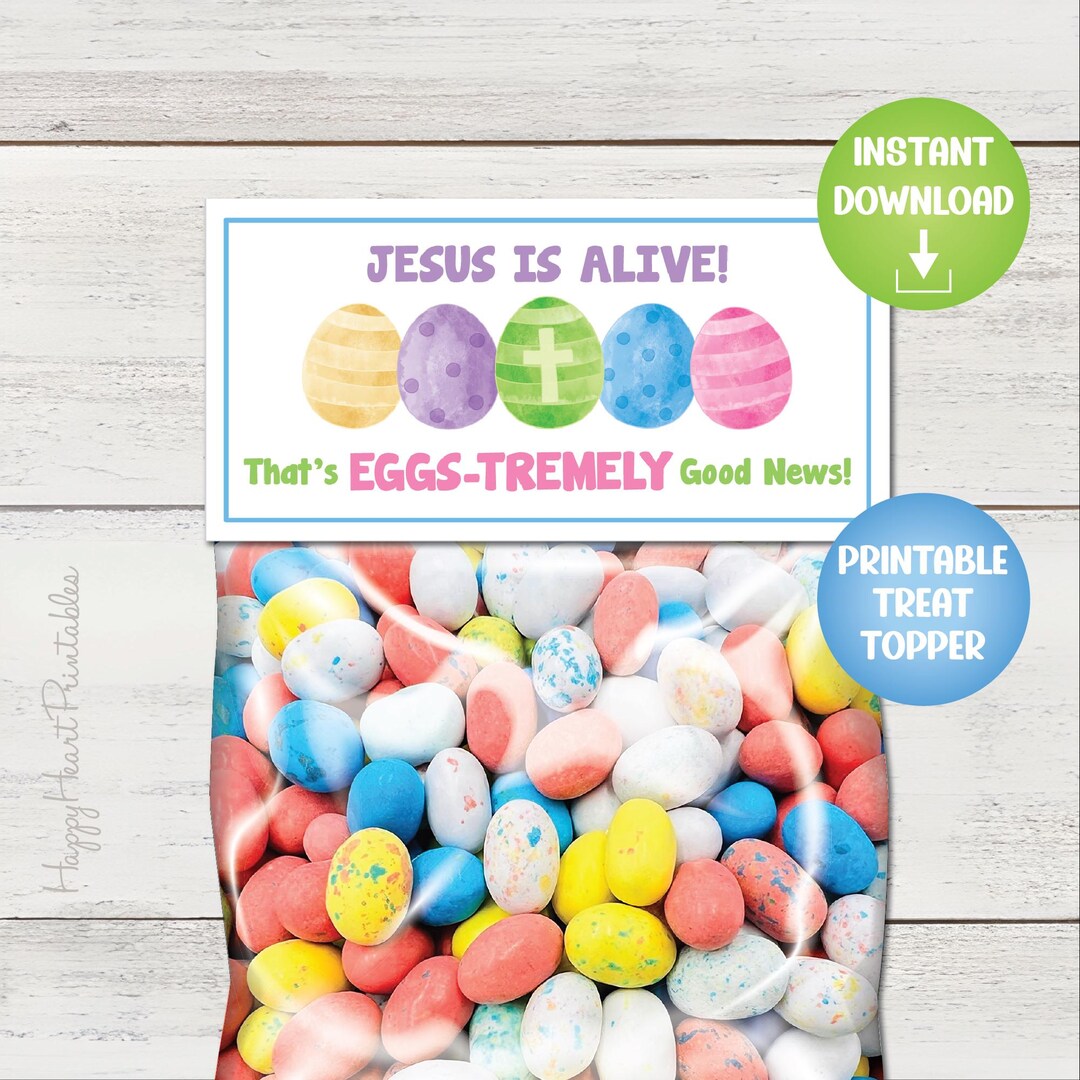 Christian Easter Treat Topper for Egg Candy - Etsy