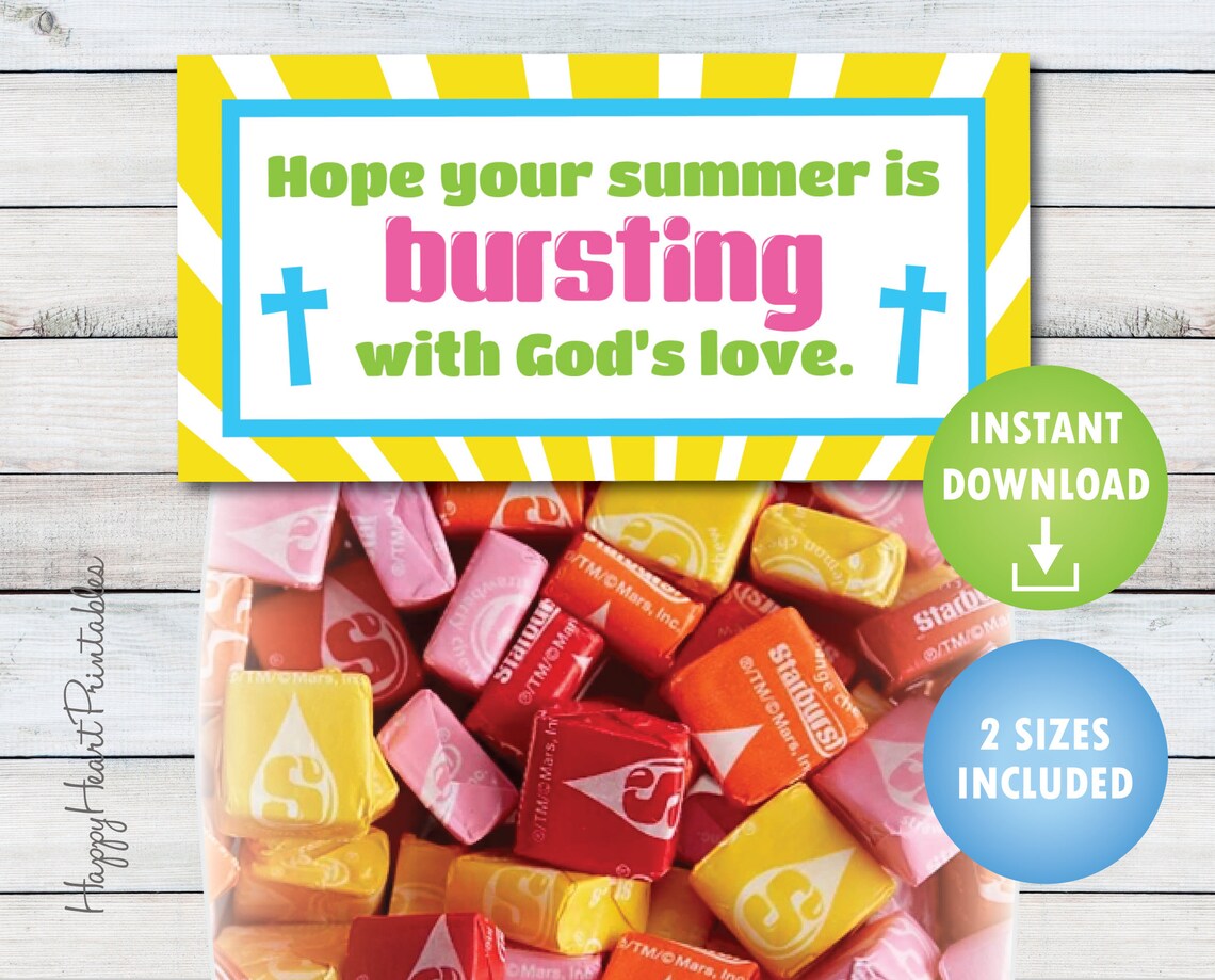 Summer Christian Treat Bag Topper - Etsy