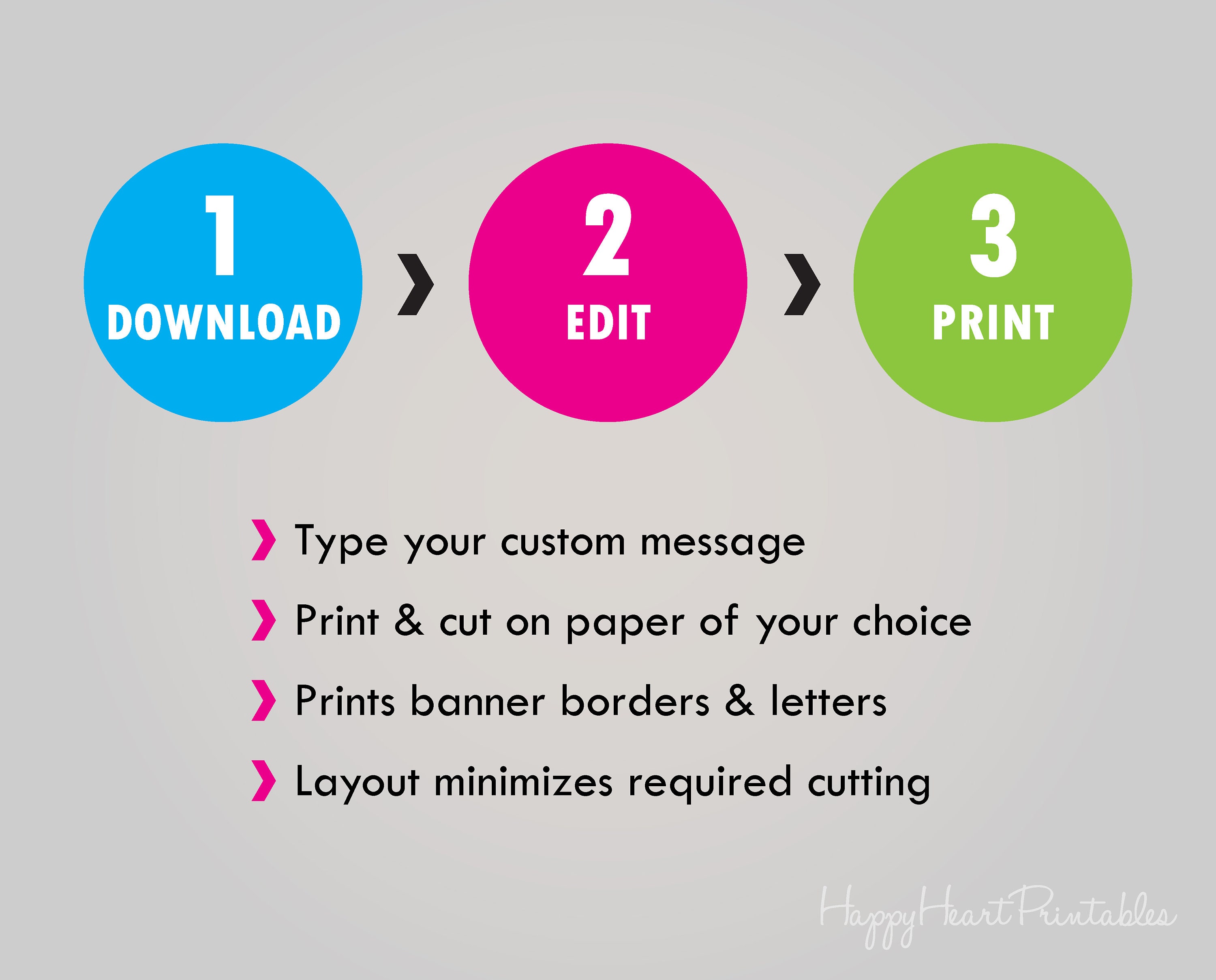 Editable Pennant Banner Template Printable Banner Template - Etsy