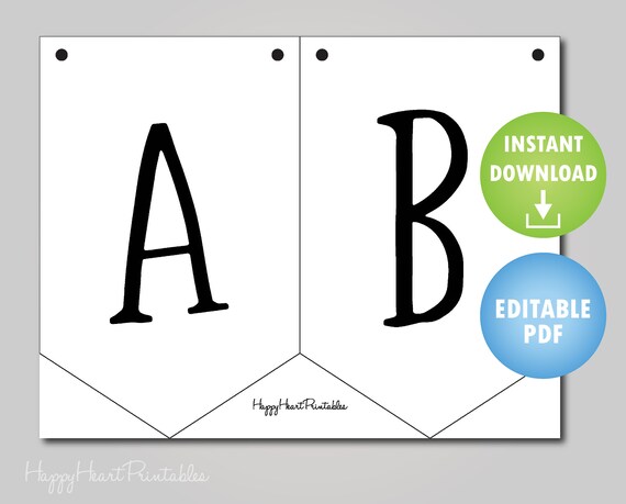 Printable Triangle Banner Template