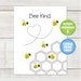 Fingerprint Bee Craft Printable Template - Etsy