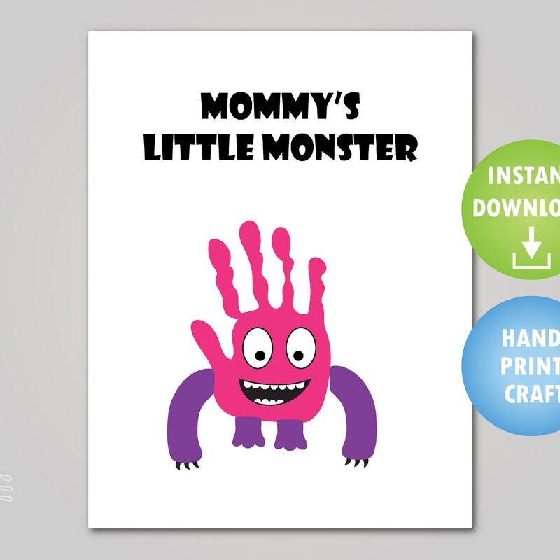 Monster Handprint - Etsy