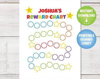 Printable Reward Chart for Kids, Sticker Chart, Prize Chart, Reward ...