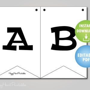 Editable Banner Pattern With Serif Font - Printable Banner Template ...