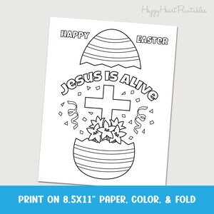 Christian Easter Egg Folding Surprise Craft or Card - Jesus is Alive - Etsy