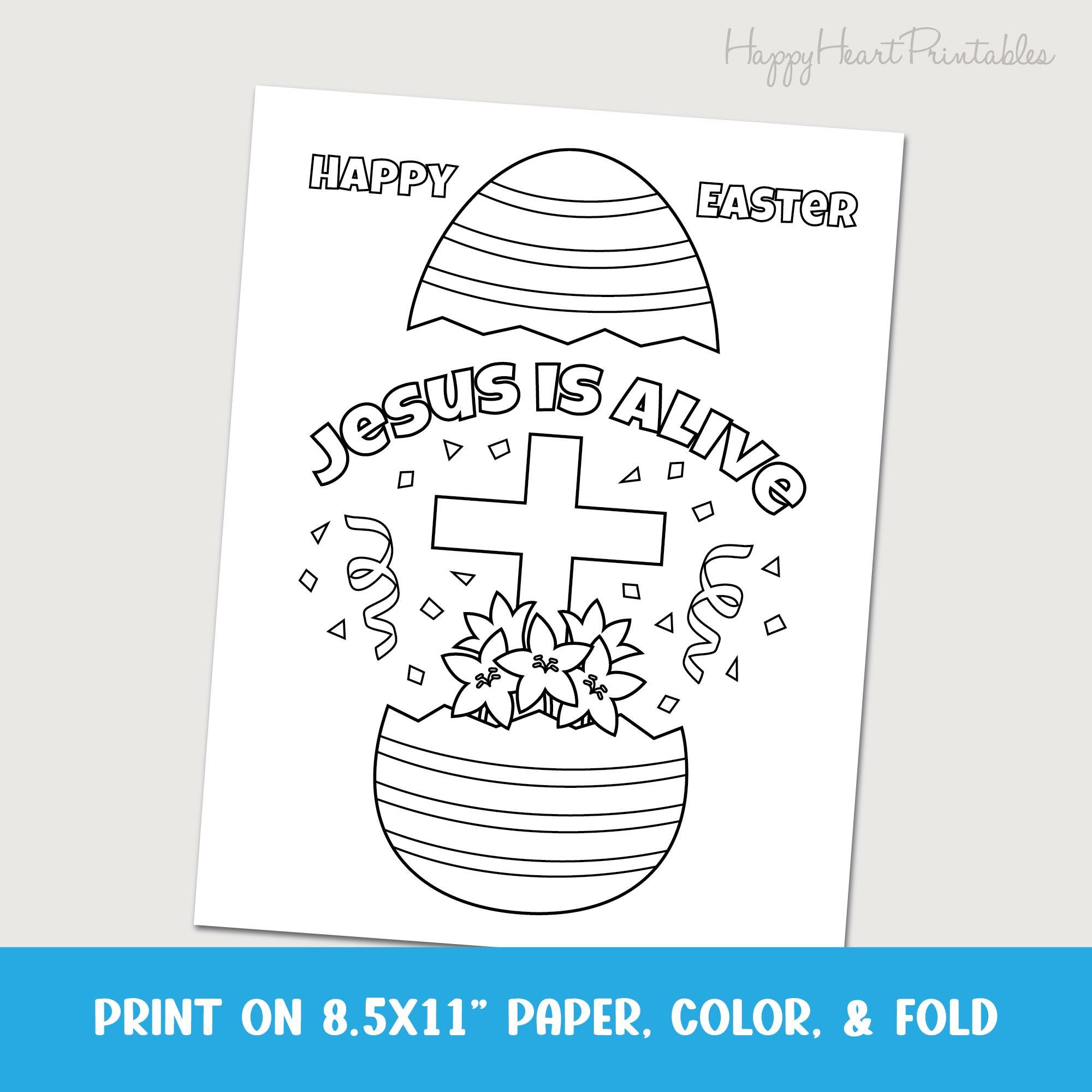 Christian Easter Egg Folding Surprise Craft or Card - Jesus is Alive - Etsy