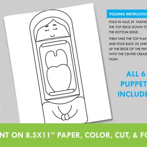 Nativity Folding Paper Puppets - Etsy