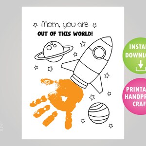 Mother's Day Handprint Rocket Craft - Etsy