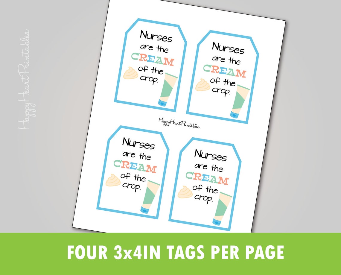 Nurse Appreciation Gift Tag Printable Gift Tag for Location - Etsy