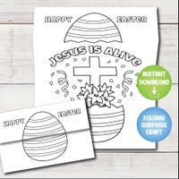 Empty Tomb Kids Craft. Easter Craft With Cross and Empty Tomb With ...
