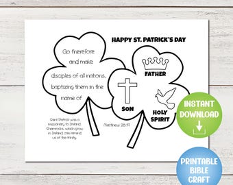 Holy Trinity Clover Craft | St. Patrick’s Day Christian Printable ...
