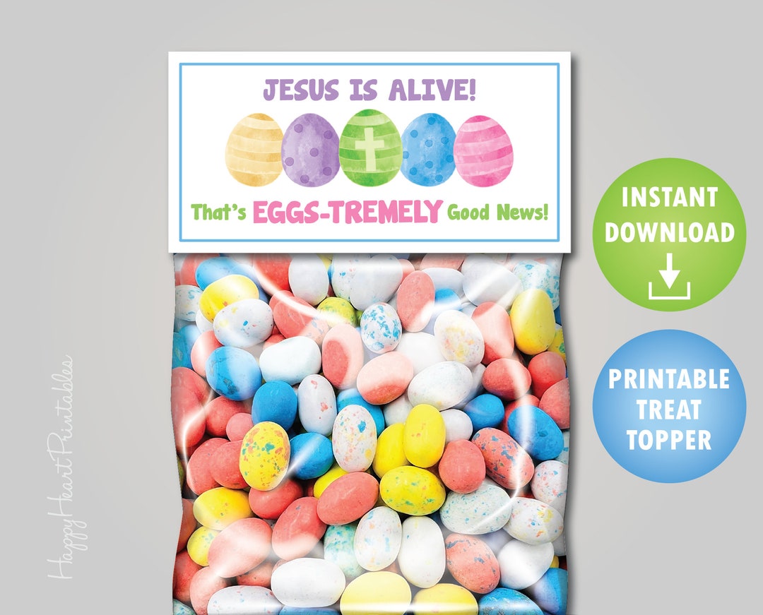 Christian Easter Treat Topper for Egg Candy - Etsy