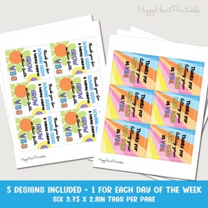 VBS Volunteer Appreciation Gift Tags - Etsy