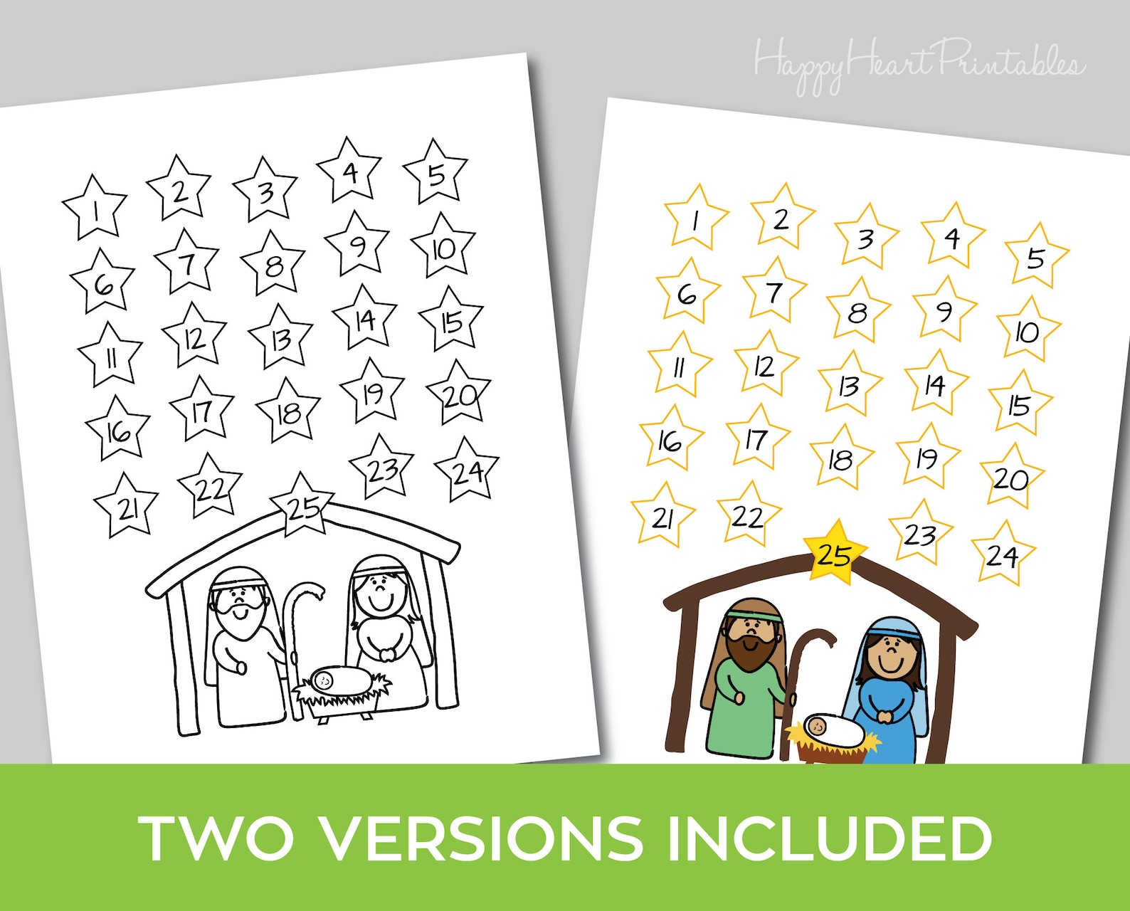 Nativity Printable Christmas Countdown - Etsy