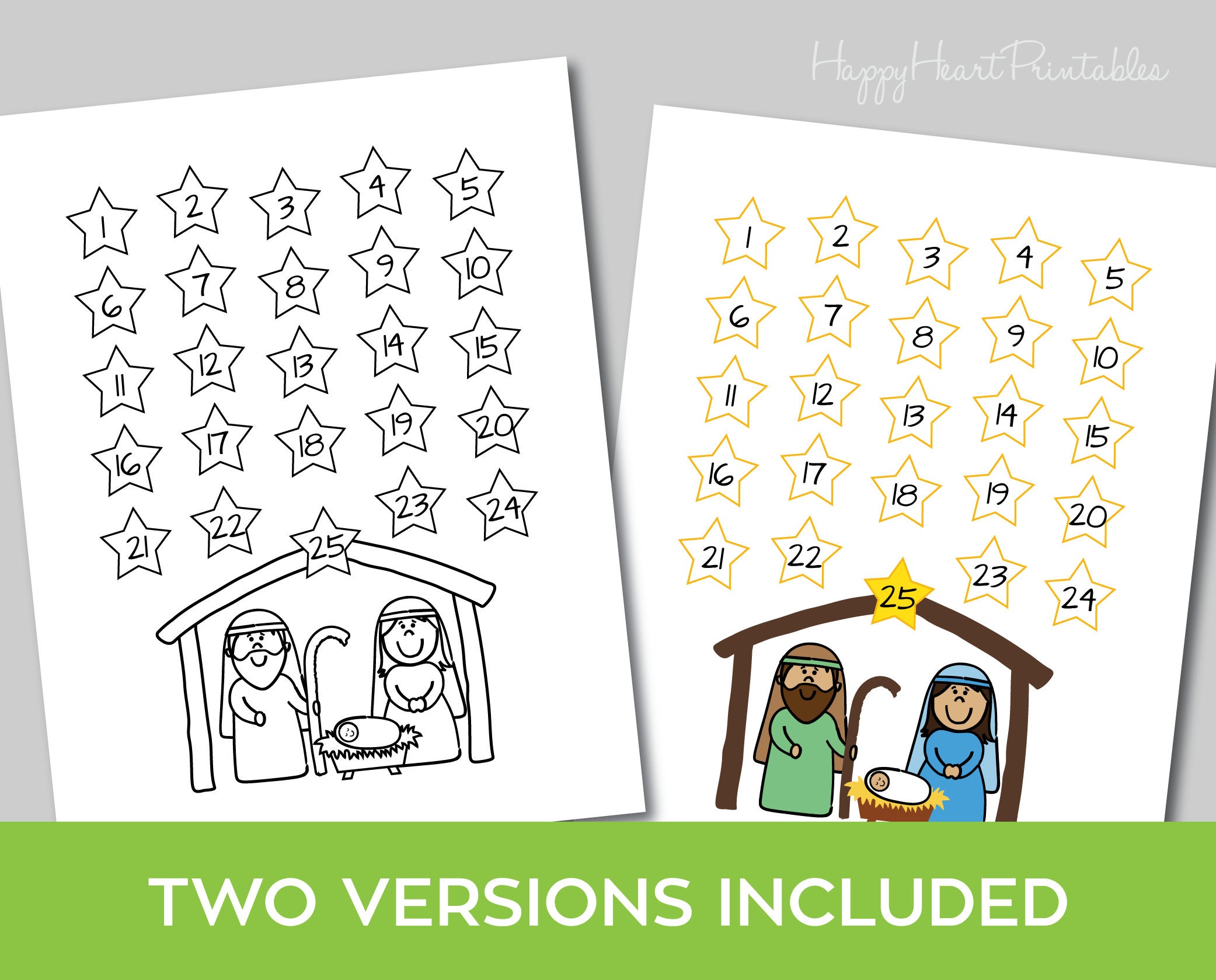Nativity Printable Christmas Countdown - Etsy