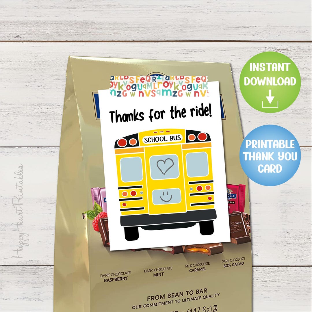 Bus Driver Appreciation Gift Tag - Etsy