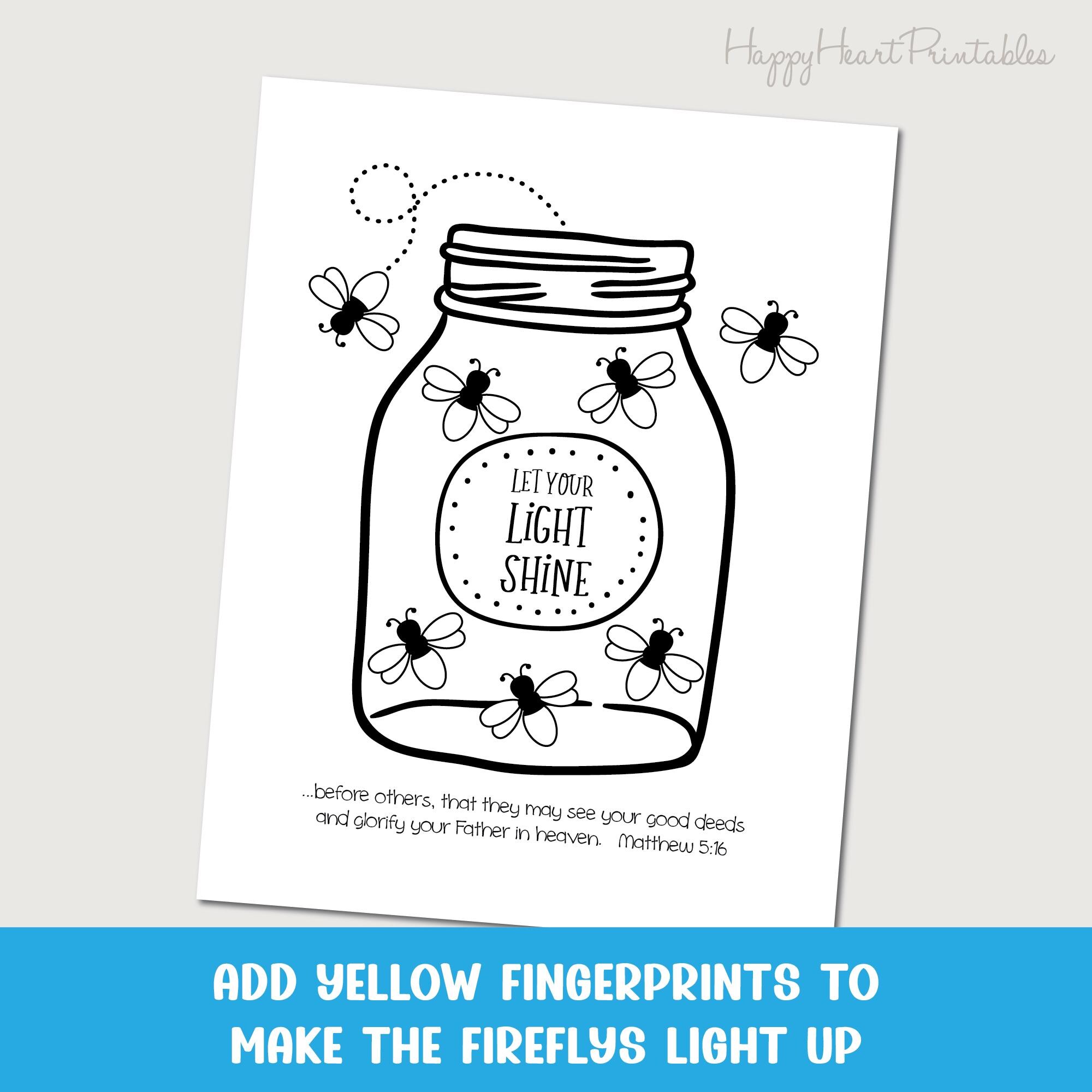 Firefly Fingerprint Bible Craft - Etsy