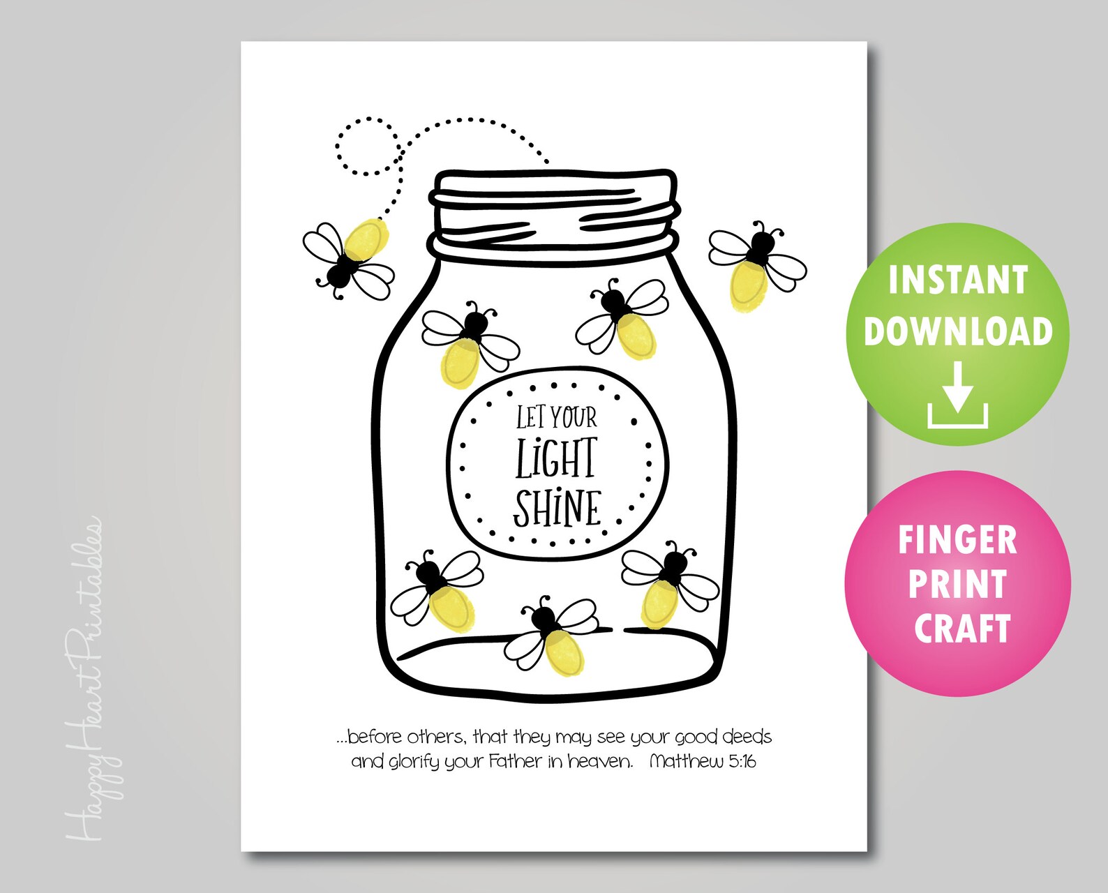 Firefly Fingerprint Bible Craft - Etsy