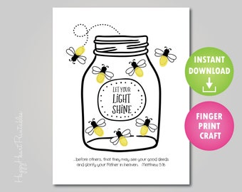 Firefly Fingerprint Art, Fingerprint Craft, Firefly Kids Craft ...