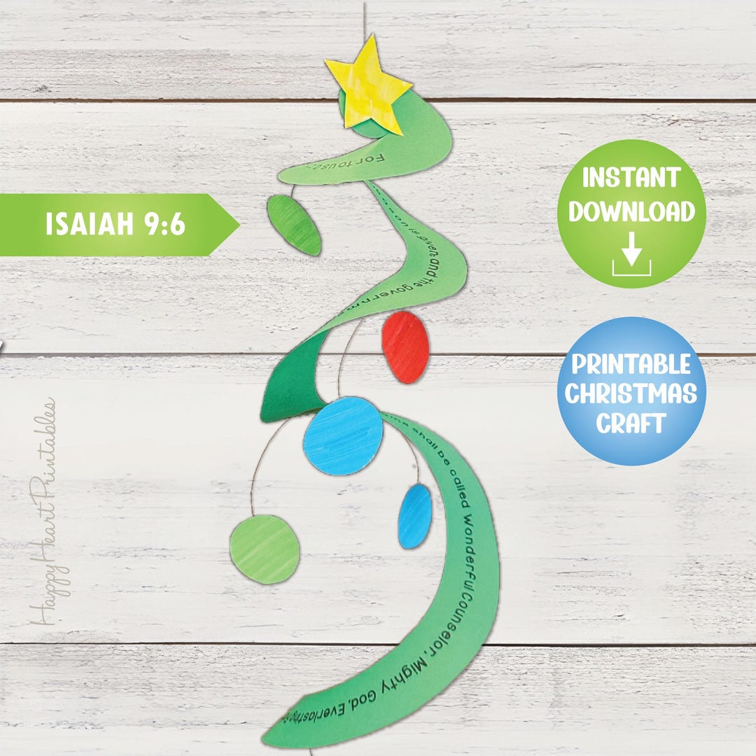 Christmas Tree Spiral Craft With Bible Verse - Etsy
