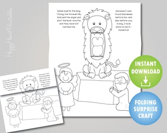 Daniel in the Lion's Den Sunday School Craft, Bible Story Activity, Old ...