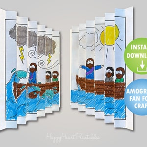 Jesus Calms the Storm Fan Fold Craft - Etsy