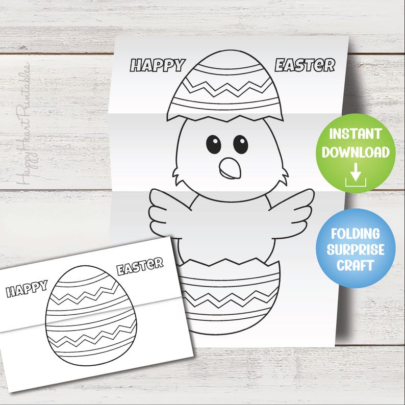 Easter Egg Folding Surprise Craft - Etsy