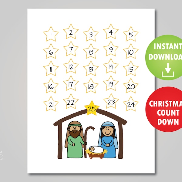 Nativity Countdown - Etsy