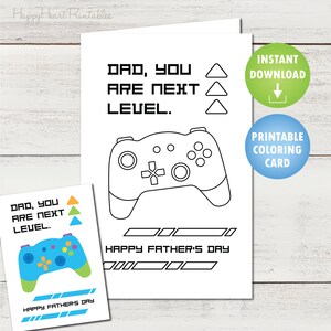 Video Game Printable Father's Day Card - Etsy