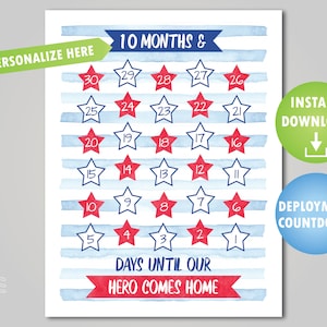 Printable Deployment Countdown - Etsy