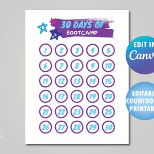 Fully Customizable Countdown Template for Canva - Etsy