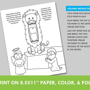 Daniel in the Lion's Den Folding Surprise Bible Craft - Etsy