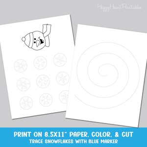 Snowman Spiral Printable Winter Craft - Etsy