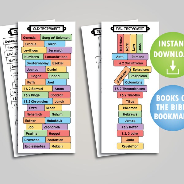 Books of the Bible Printable - Etsy